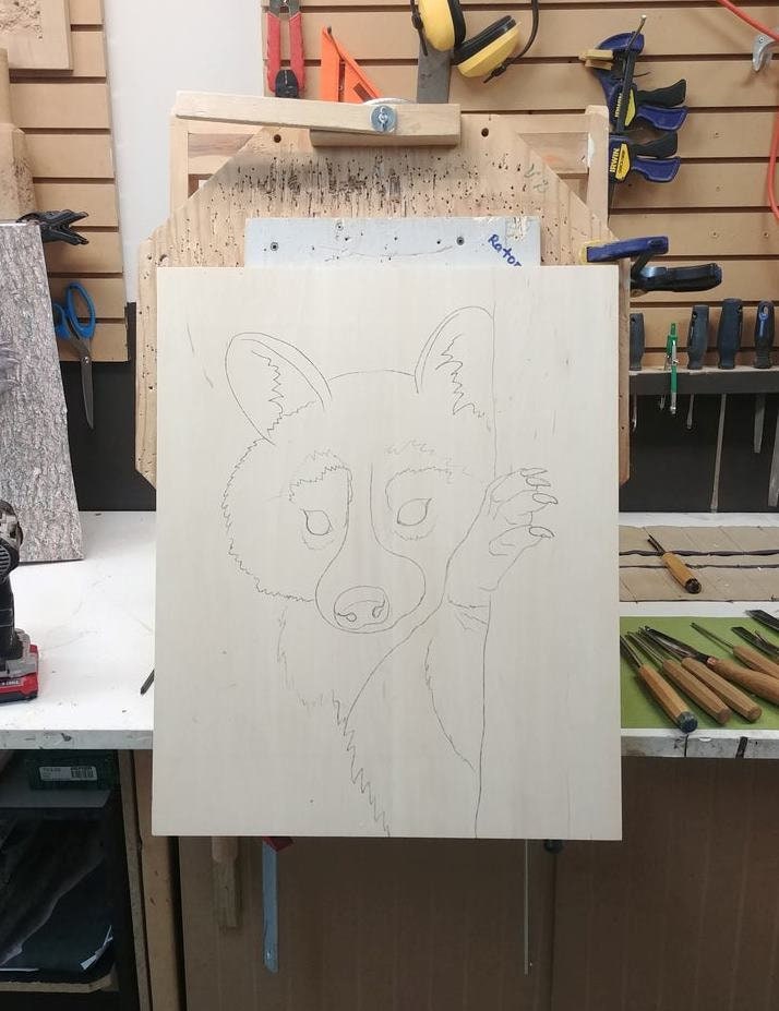 Grand Raccoon Portrait Hand Carved on Wooddetailed Nature - Etsy Canada