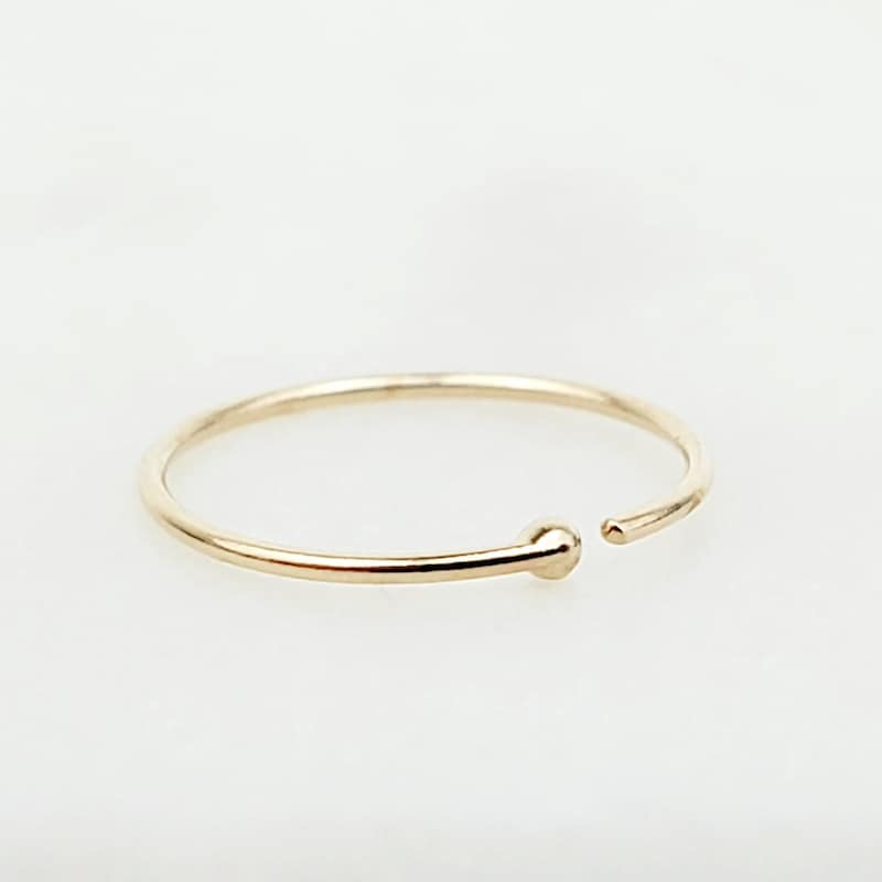 Gold Nose Hoop Smooth - Etsy