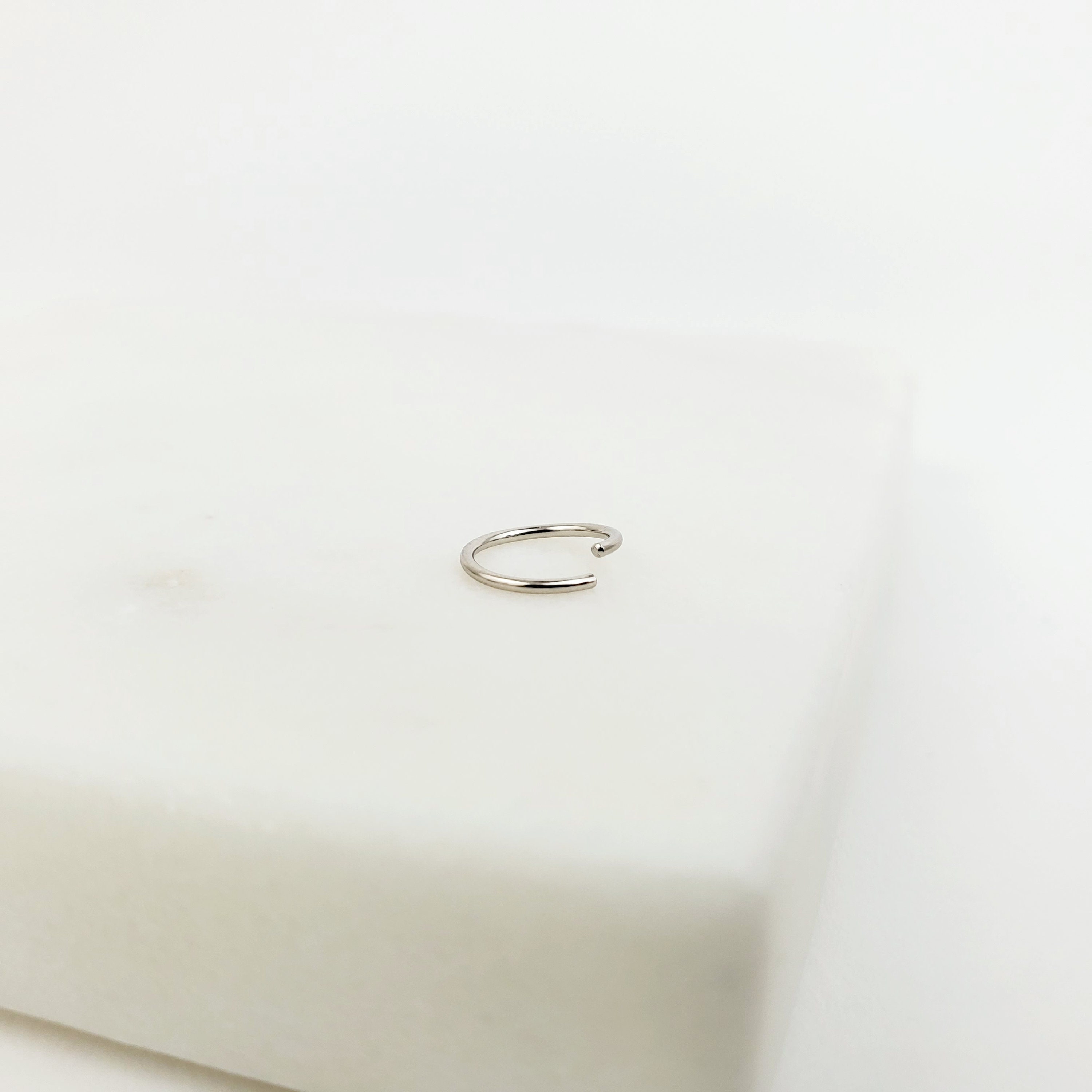 Snug Nose Ring 10k Solid Gold Nose Hoop 7mm 22g Hoop | Etsy