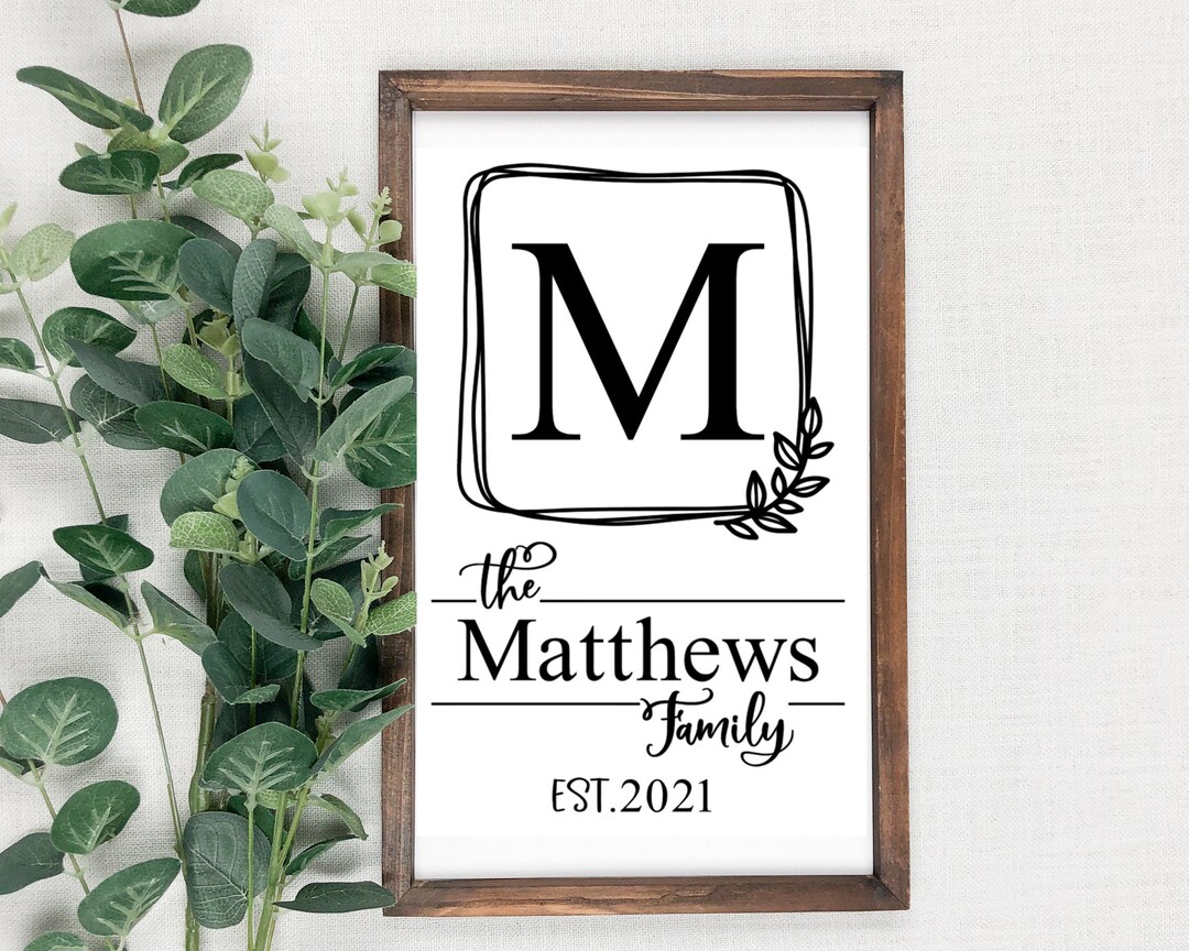 Personalized Family Monogram | Farmhouse Style | Rustic Country Décor ...