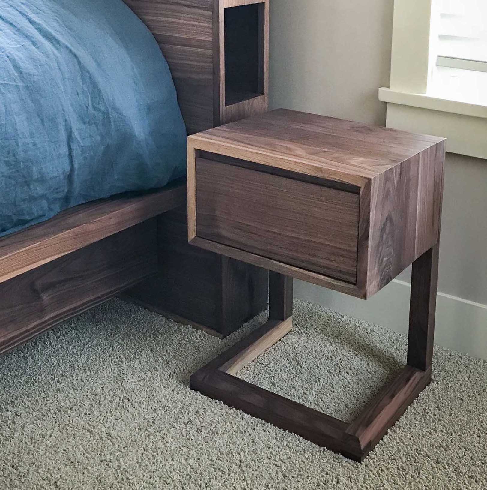 Bed with headboard storage and charging Bed with drawers Queen bed King bed Platform bed frame with storage Easy assembly Etsy