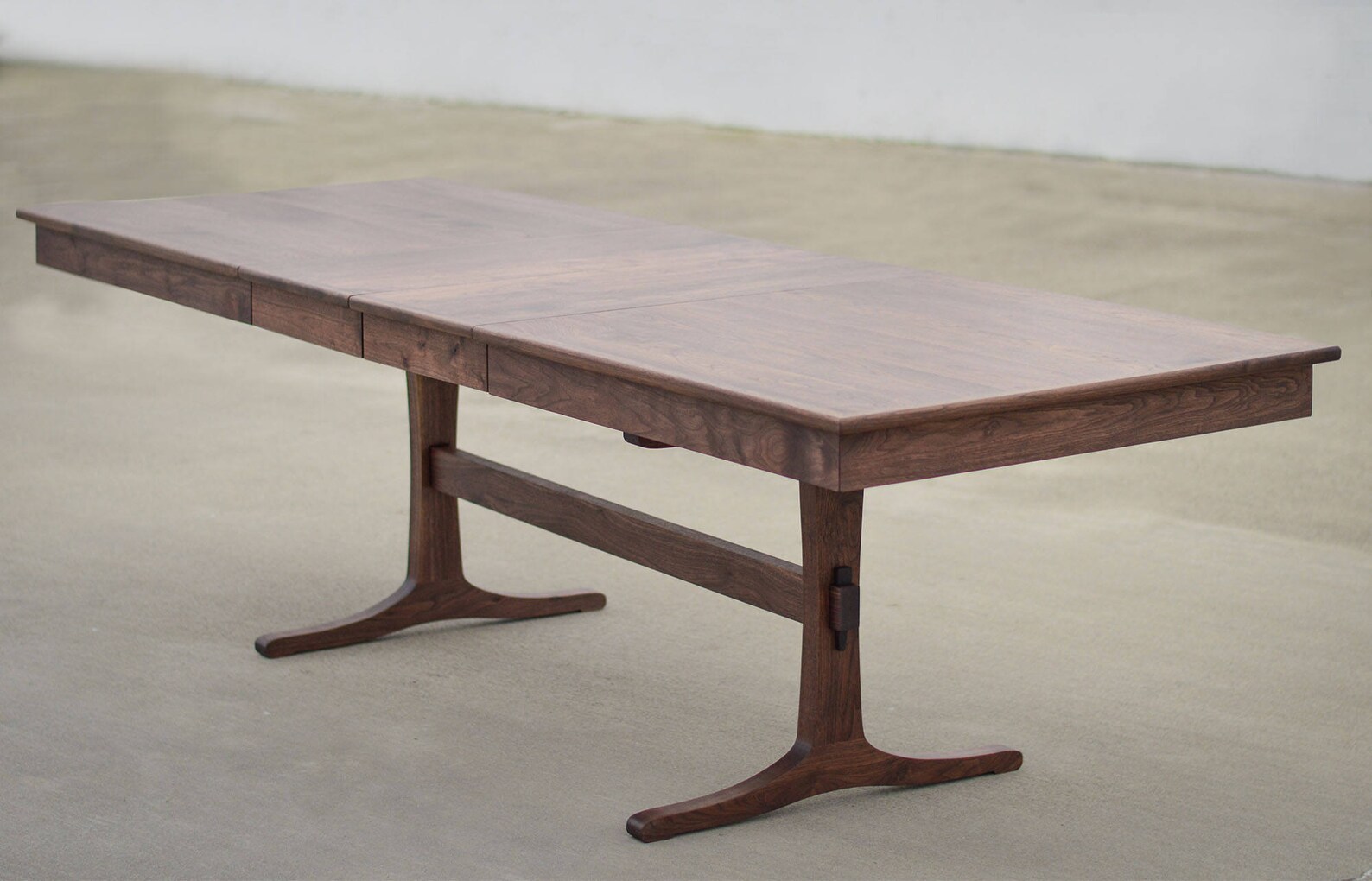 Walnut Trestle Table Extendable Extension Table | "porter" | Solid ...