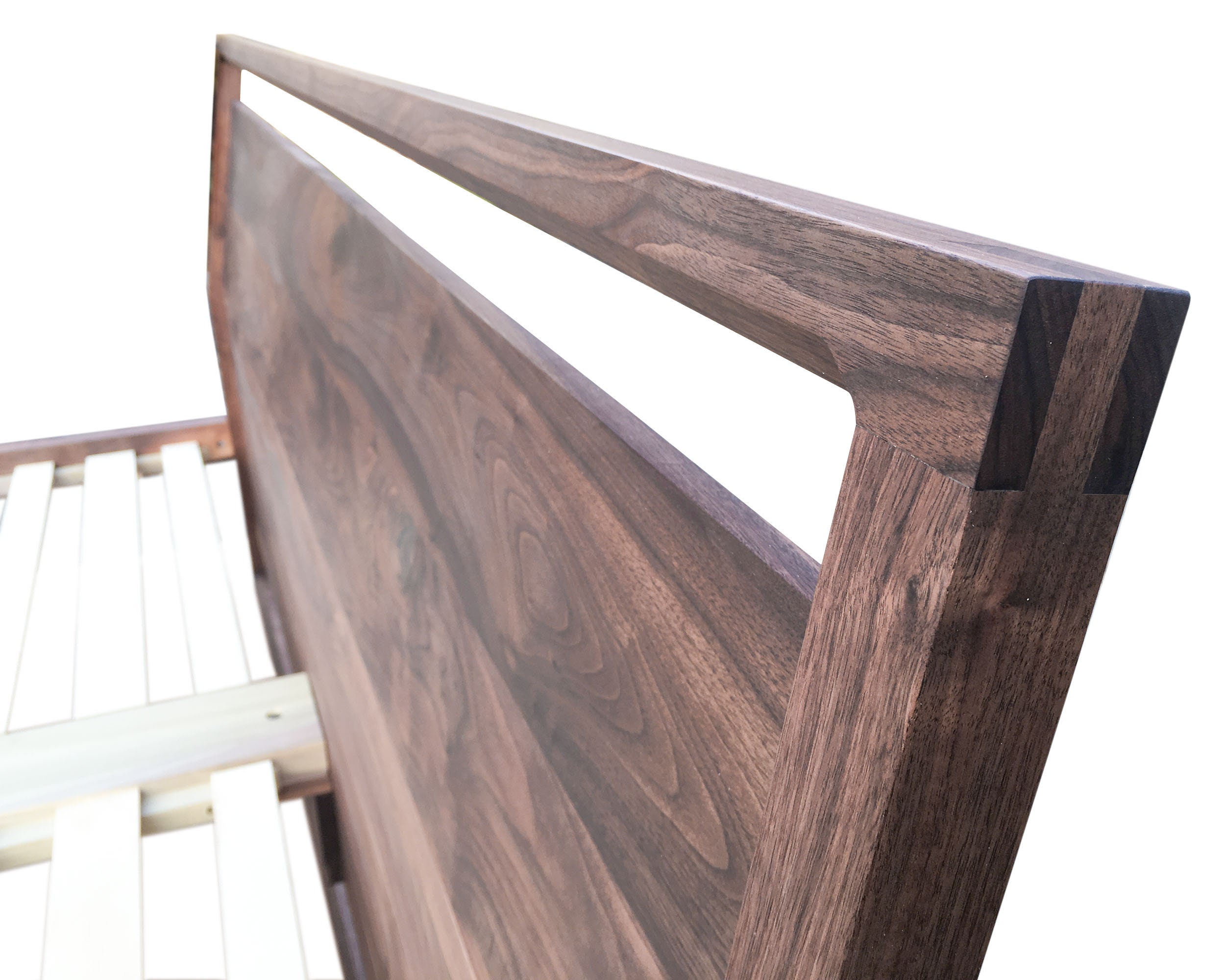 Walnut Platform Bed Solid Walnut Solid Wood Platform Bed - Etsy