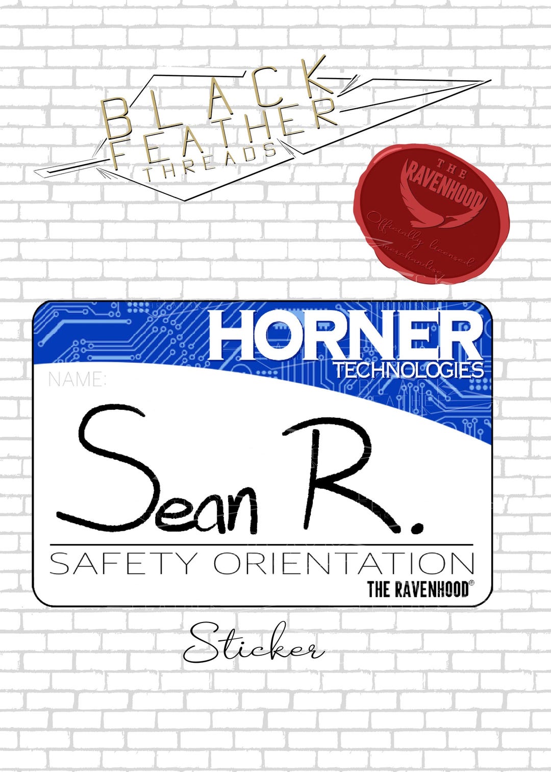 Sean Name Tag Sticker - Etsy