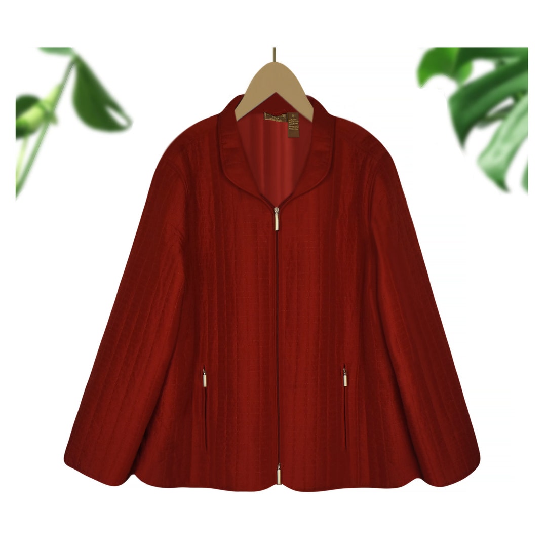 Womens Quilted Jane Ashley Jacket- Plus Size Jacket- Quilted Coat ...