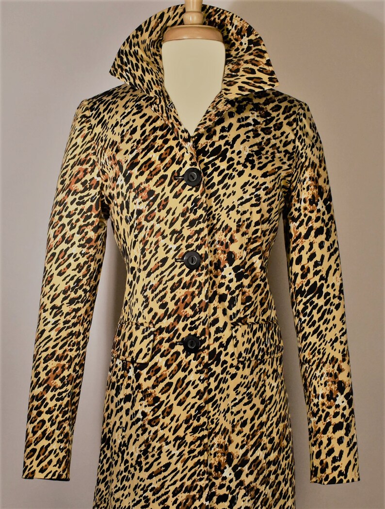 Leopard Print Coat- Long Coat- Animal Print Coat- Plus Size Coat ...