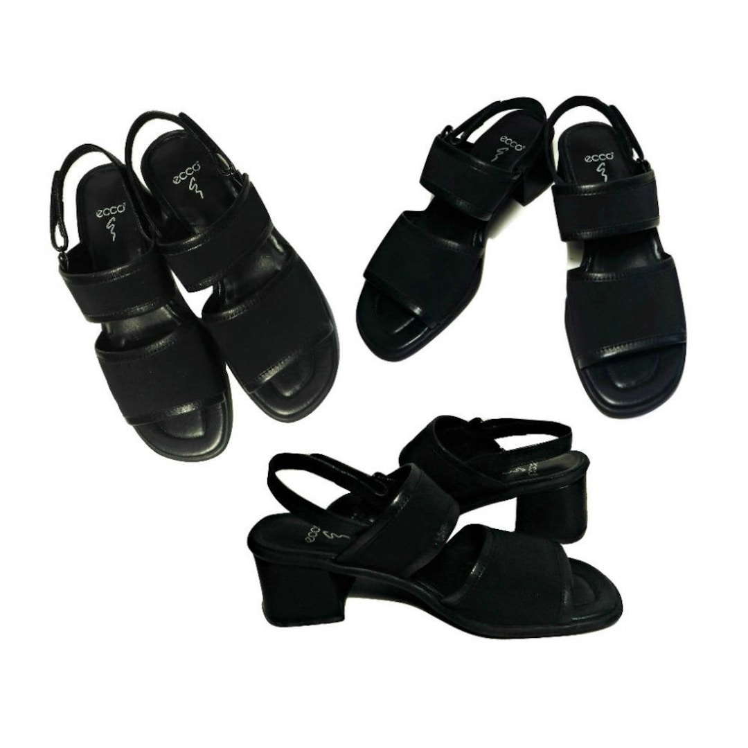 Womens ECCO Sandals- Heel Sandals- Black Sandals- Platform Sandals ...