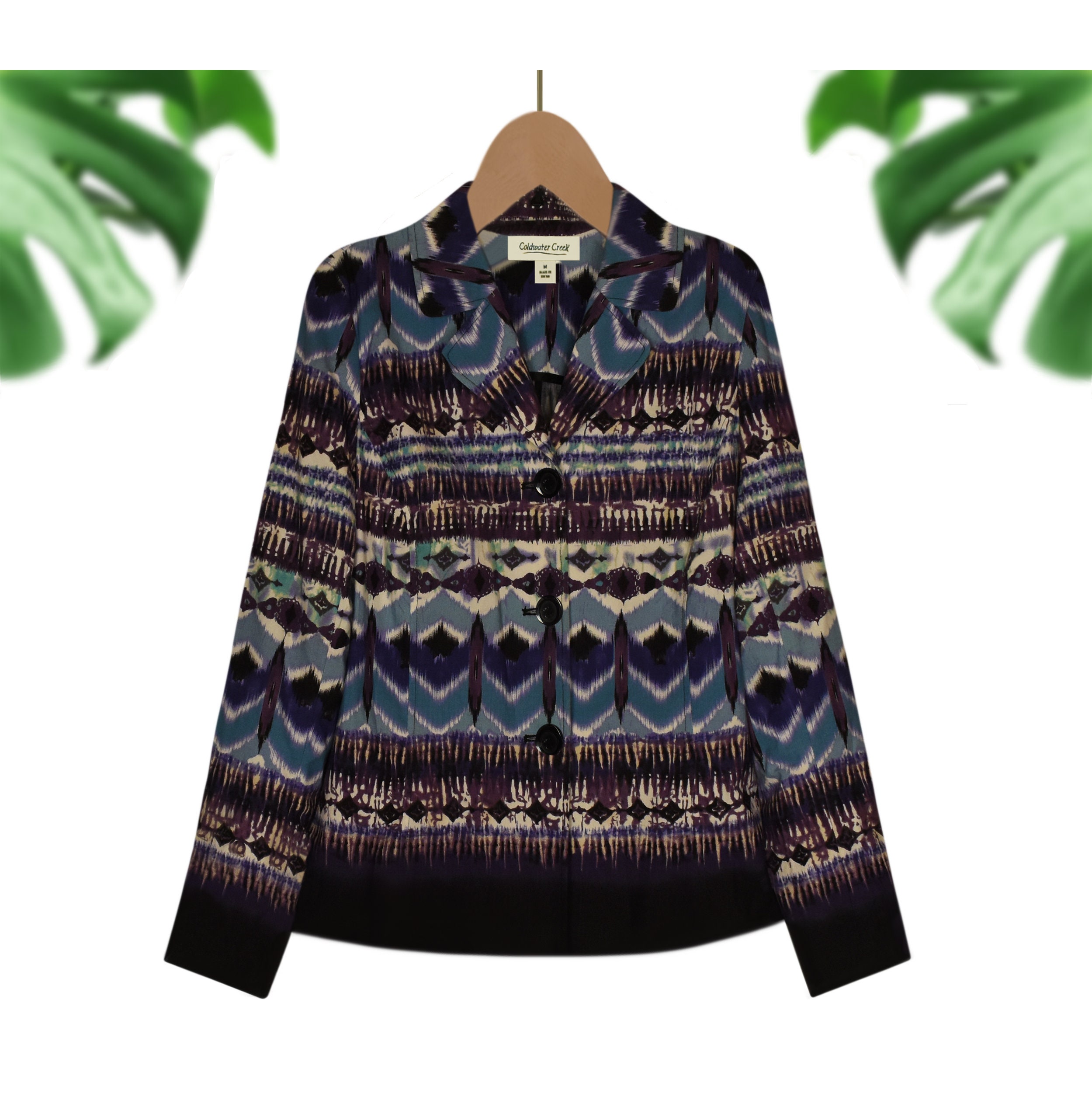 Coldwater Creek Jacket- Indian Jacket- Tribal Coat- Tribal Print Jacket ...