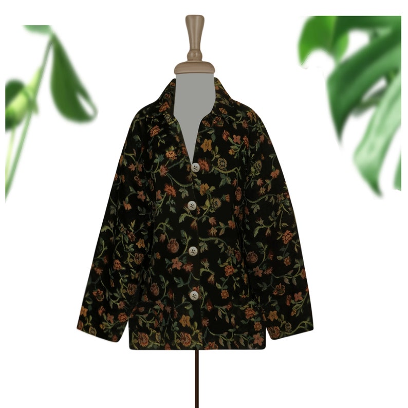 Vintage Tapestry Jacket- Tapestry Coat- Floral Jacket- Boho Jacket ...