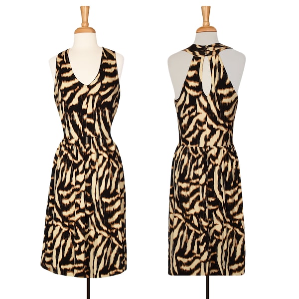 Leopard Print Halter Dress - Etsy