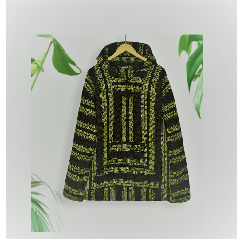 Baja Hoodie- Drug Rug- Mexican Poncho- Hippie Jacket- Poncho- Pullover ...