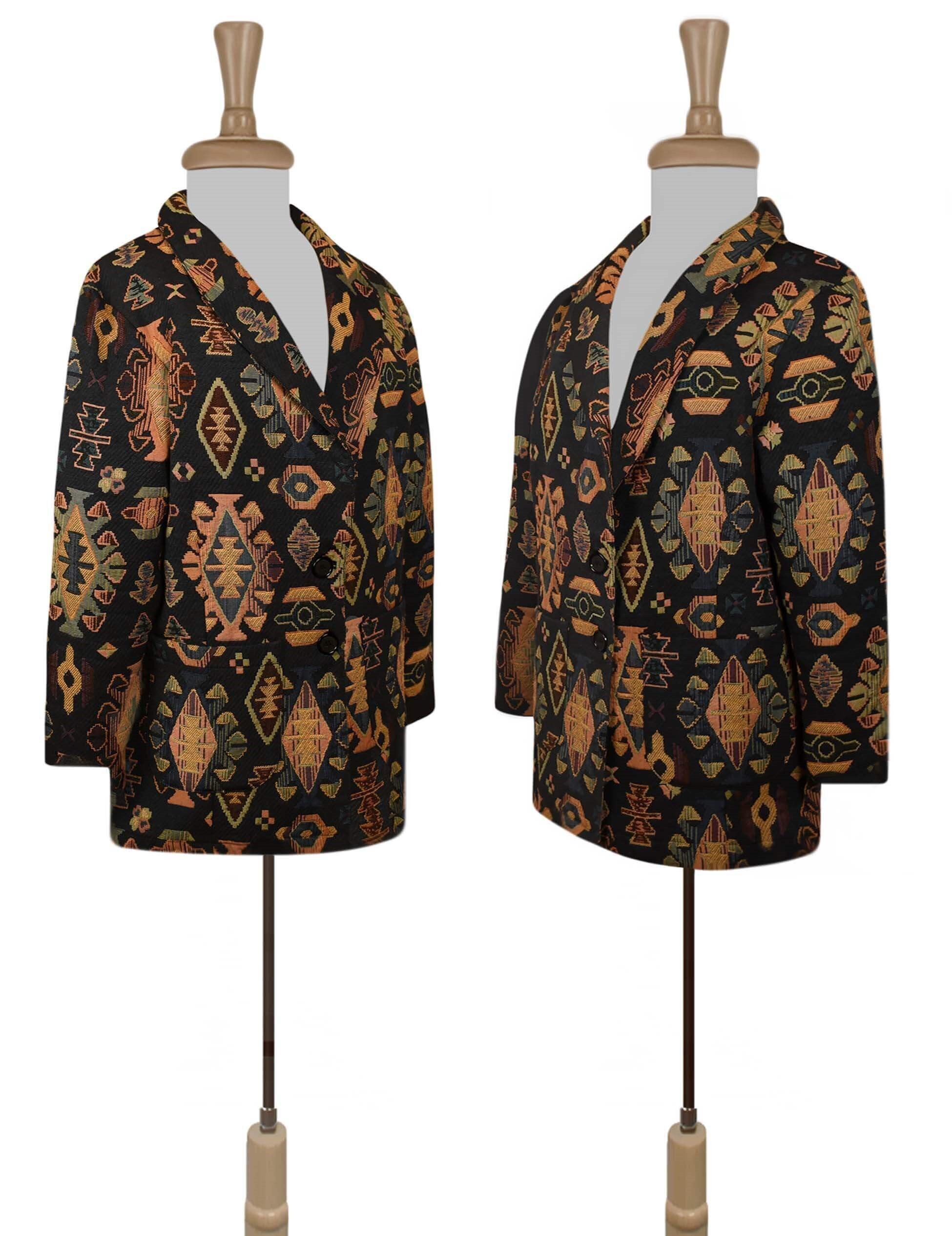 Coldwater Creek Jacket Indian Print Jacket Tapestry Jacket Tribal Print ...