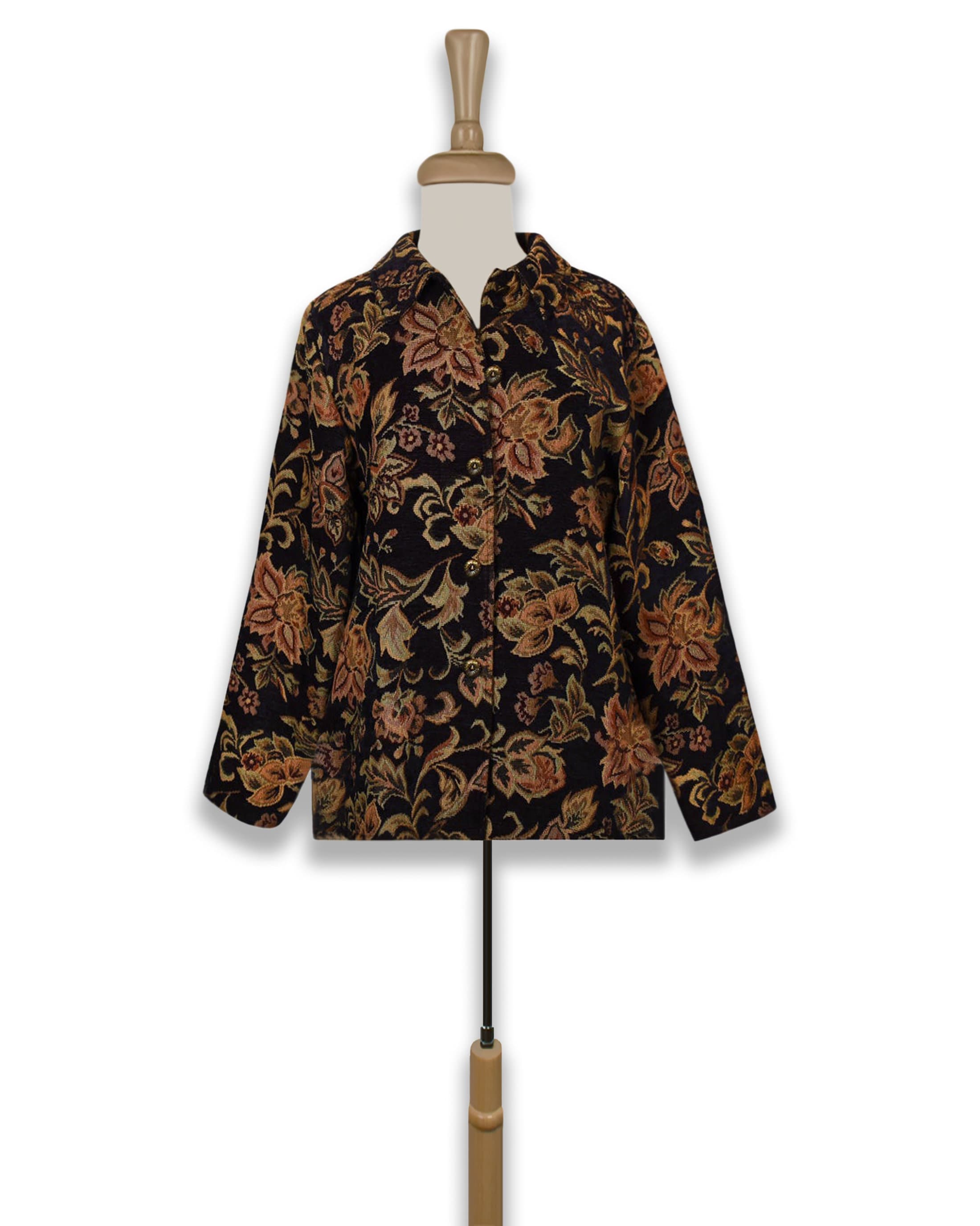 Women's Tapestry Coat, Tapestry Jacket, Paisley Jacket, Floral Coat ...