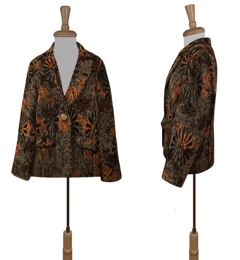 Tapestry Jacket- Tapestry Coat- Vintage Tapestry Jacket- Carpet Coat ...