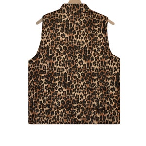 Women's Vest- Plus Size Vest- Leopard Print Vest- Puffer Vest- 3X Women ...