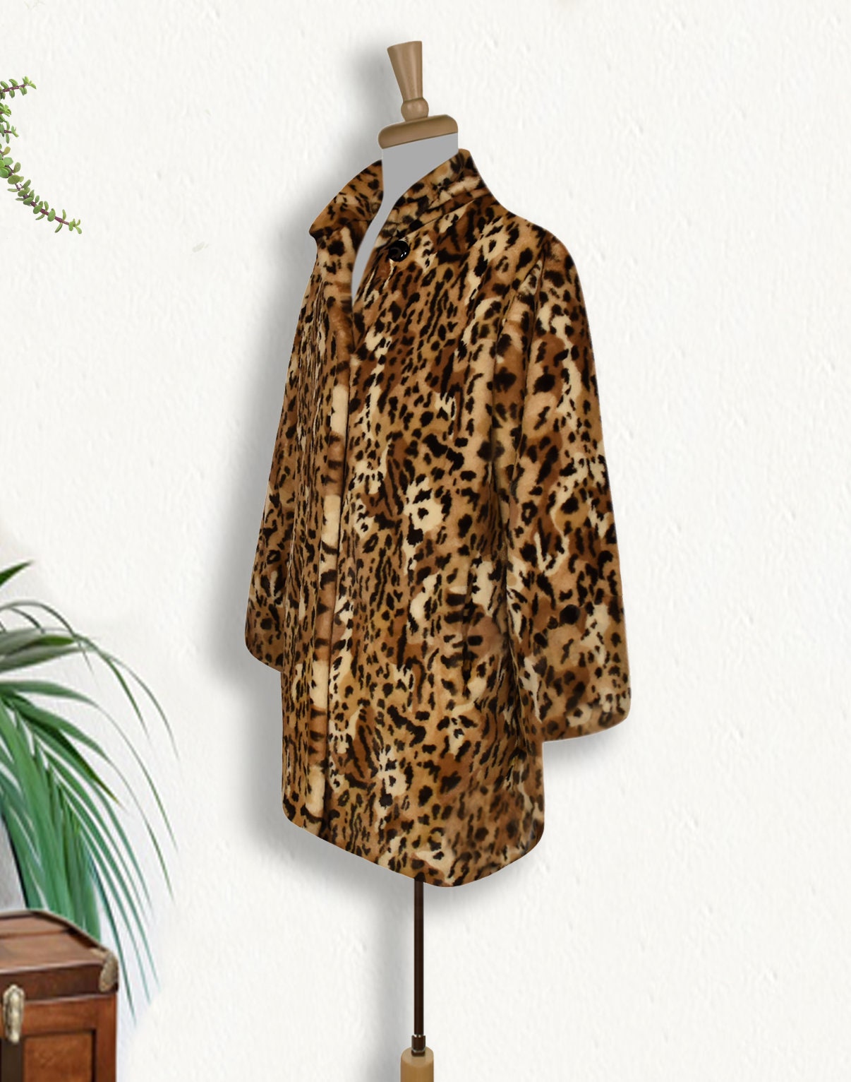 Women's Leopard Coat Leopard Print Coat Animal Print Fur Leopard Coat ...