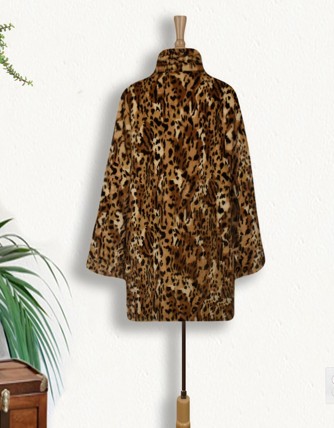 Women's Leopard Coat Leopard Print Coat Animal Print Fur Leopard Coat ...