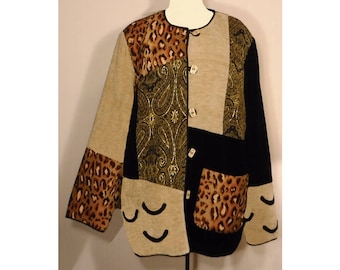Plus Size Leopard Print Coat - Etsy