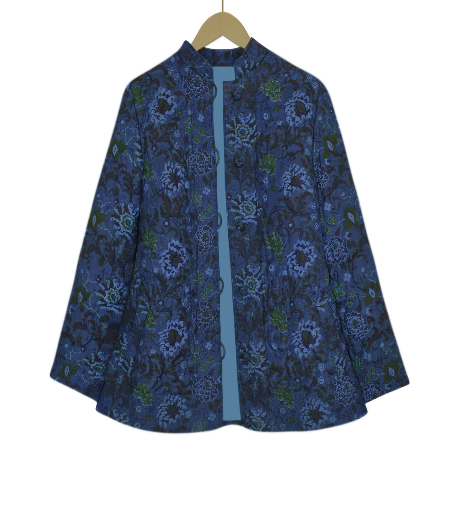 Quilted Jacket- Quilt Jacket Women- Quilt Coat- Blue Quilted Jacket ...