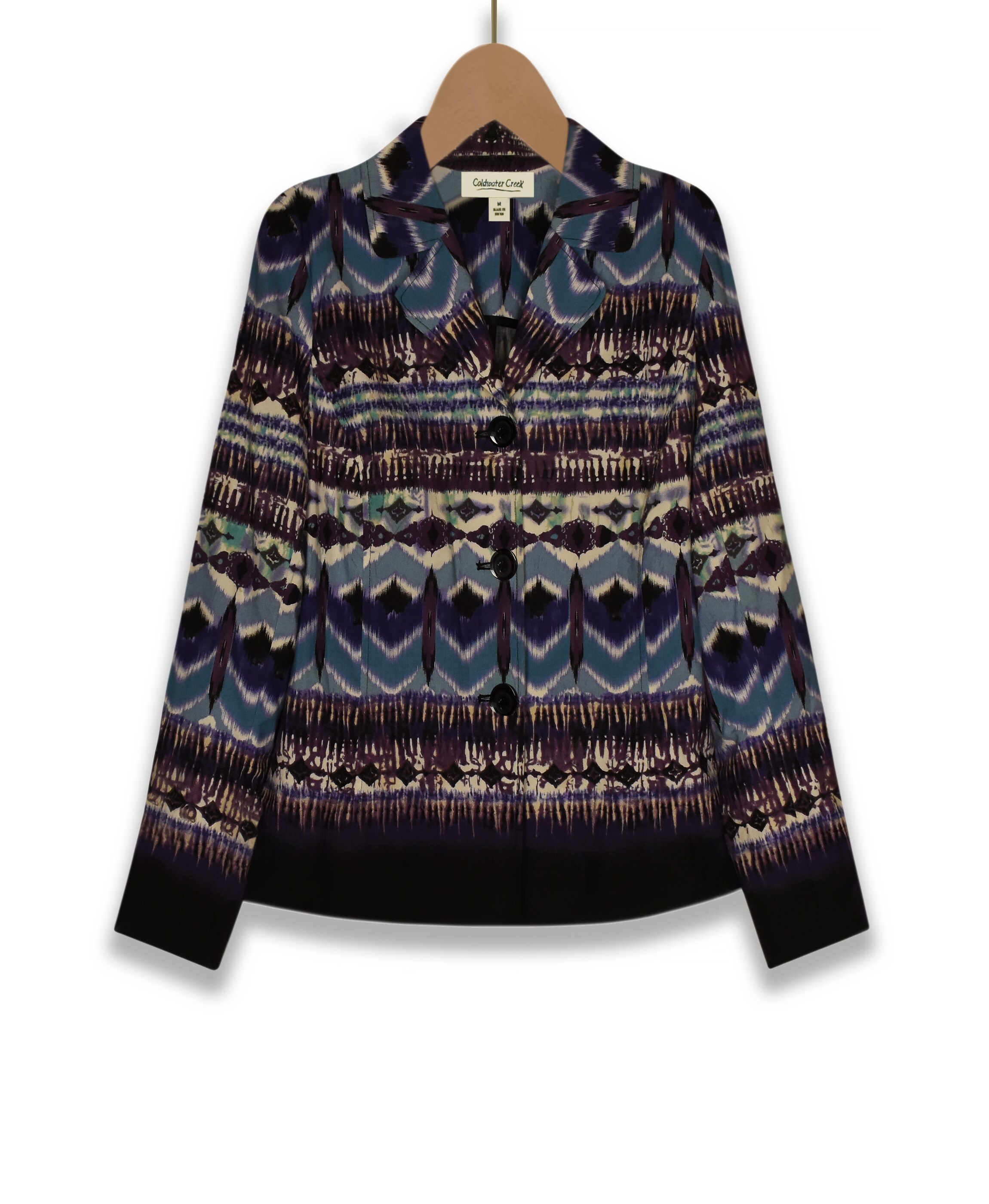 Coldwater Creek Jacket- Indian Jacket- Tribal Coat- Tribal Print Jacket ...