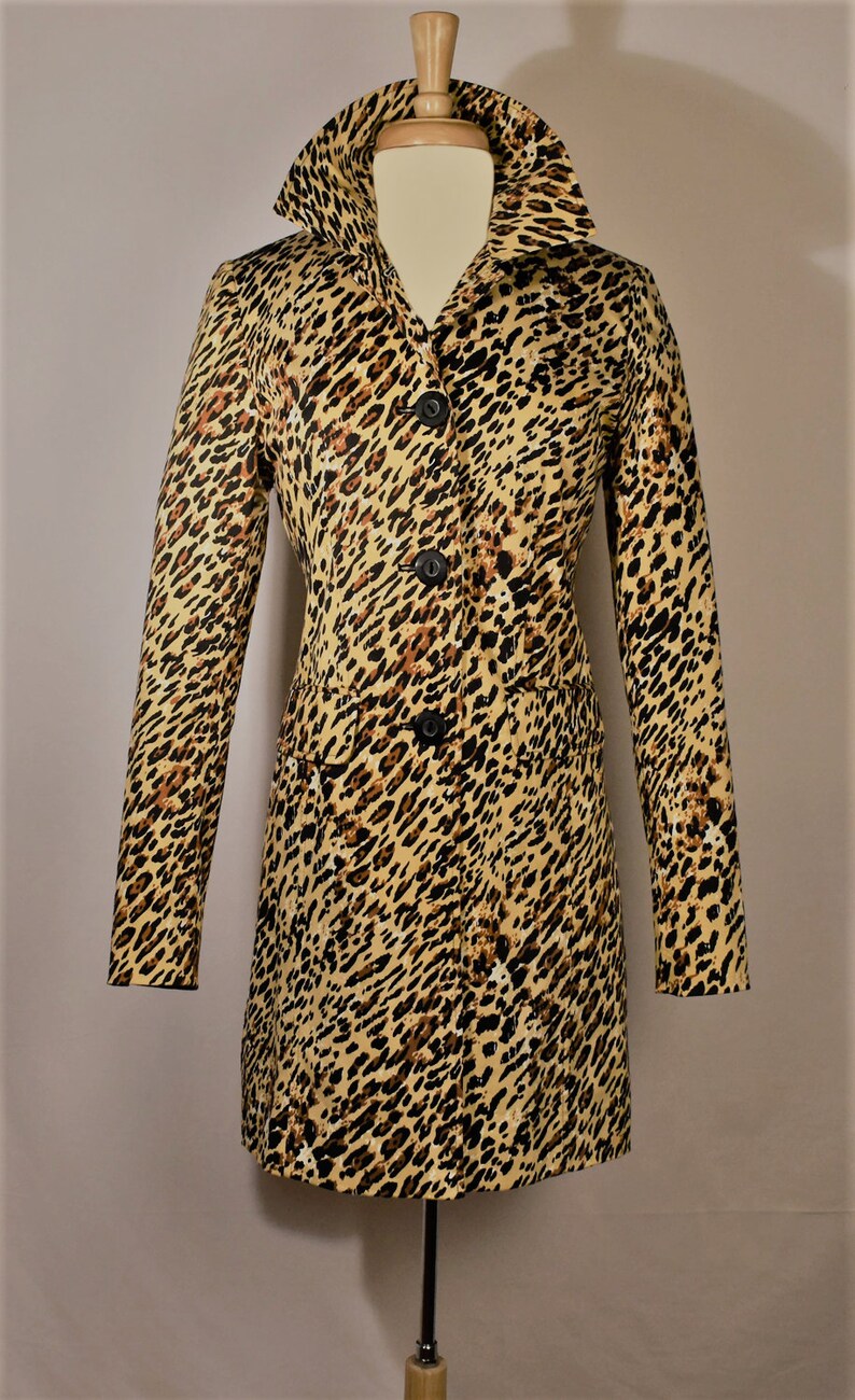 Leopard Print Coat- Long Coat- Animal Print Coat- Plus Size Coat ...