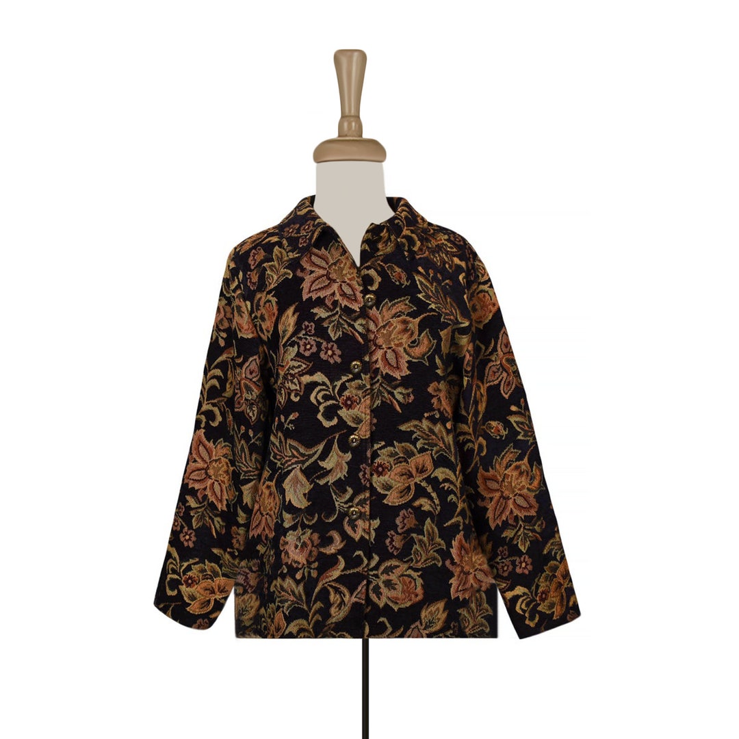Women's Tapestry Coat, Tapestry Jacket, Paisley Jacket, Floral Coat ...