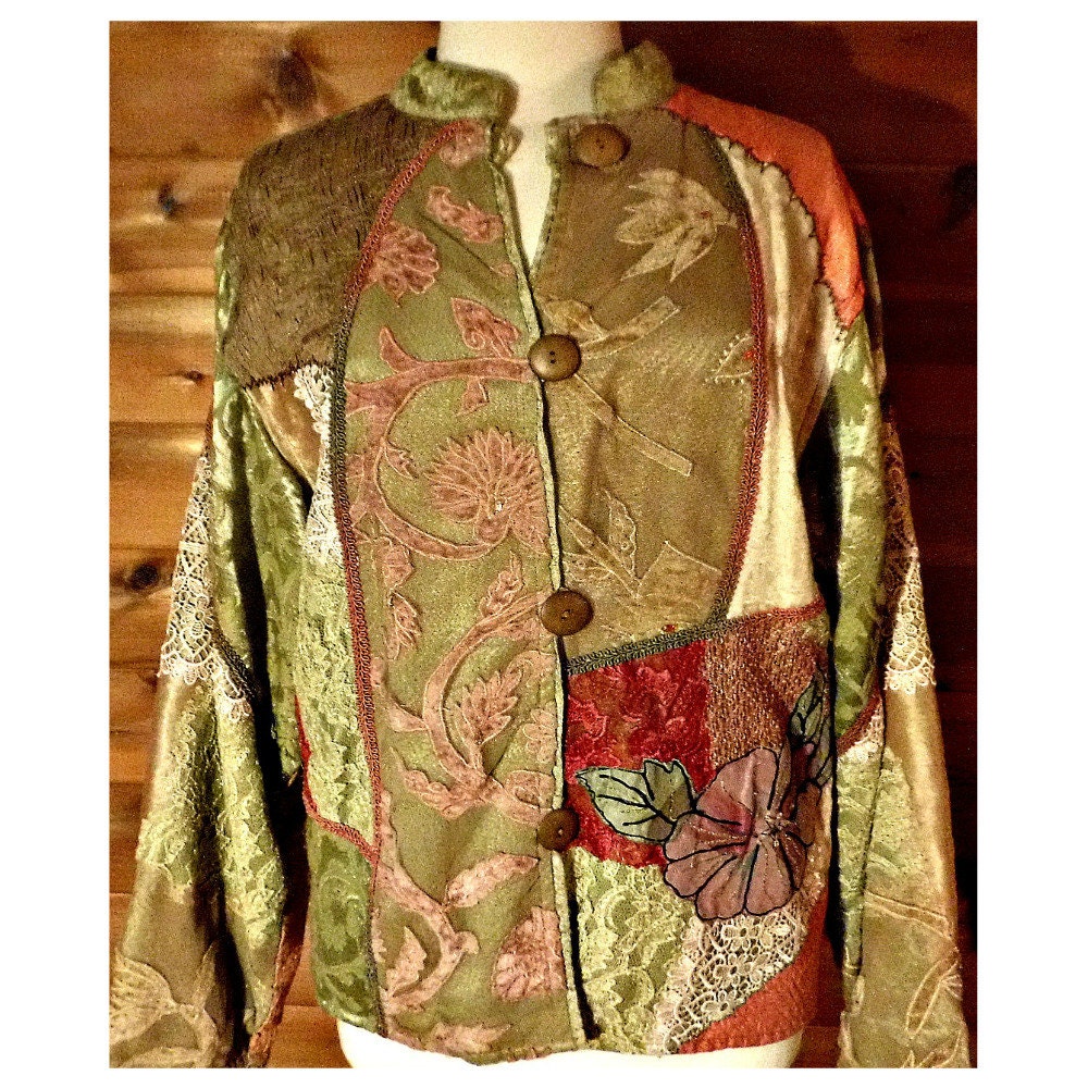 Giacca patchwork da donna- Giacca hippie- Giacca Boho- Giacca floreale- Giacca Festival- Giacca ...