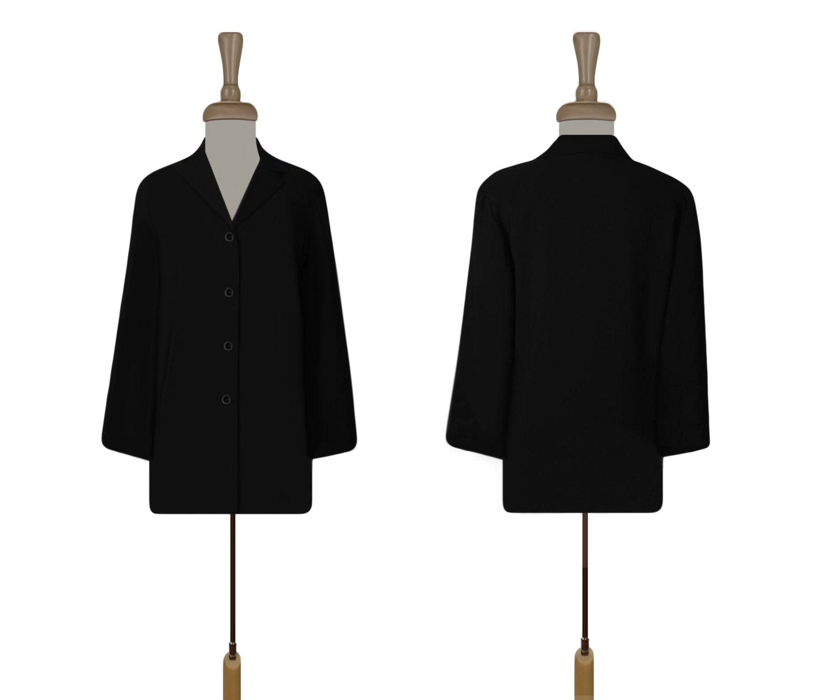 Women's Black Jacket Simple Black Jacket Black Coat - Etsy