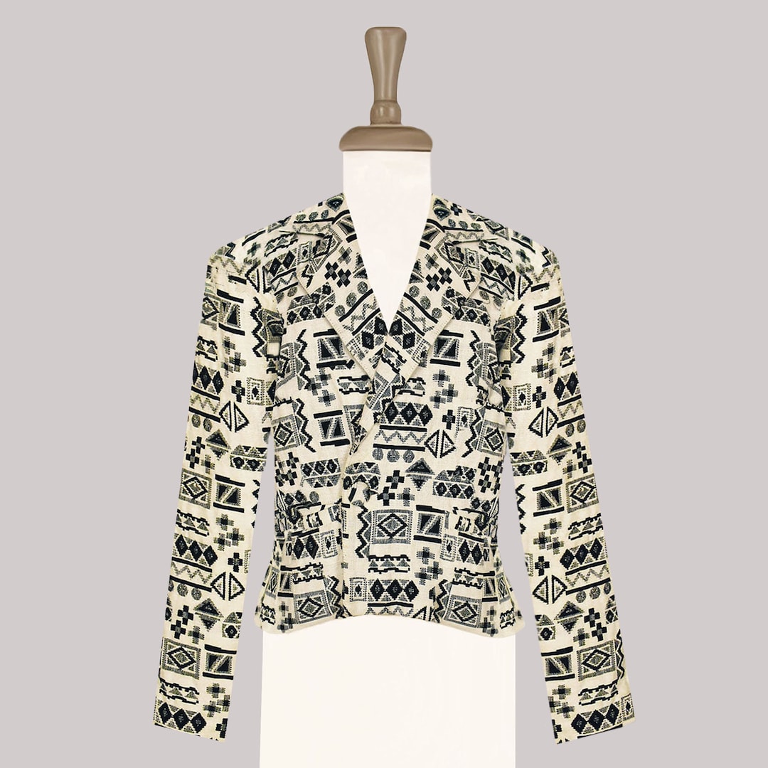 Tribal Jacket- Short Cotton Jacket- Tribal Print Jacket- Indian Jacket ...