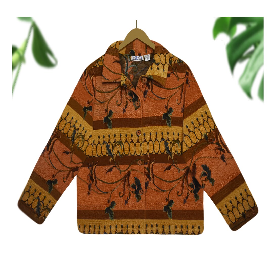Tapestry Jacket- Carpet Coat- Tapestry Coat- Oversize Coat- Oversize ...