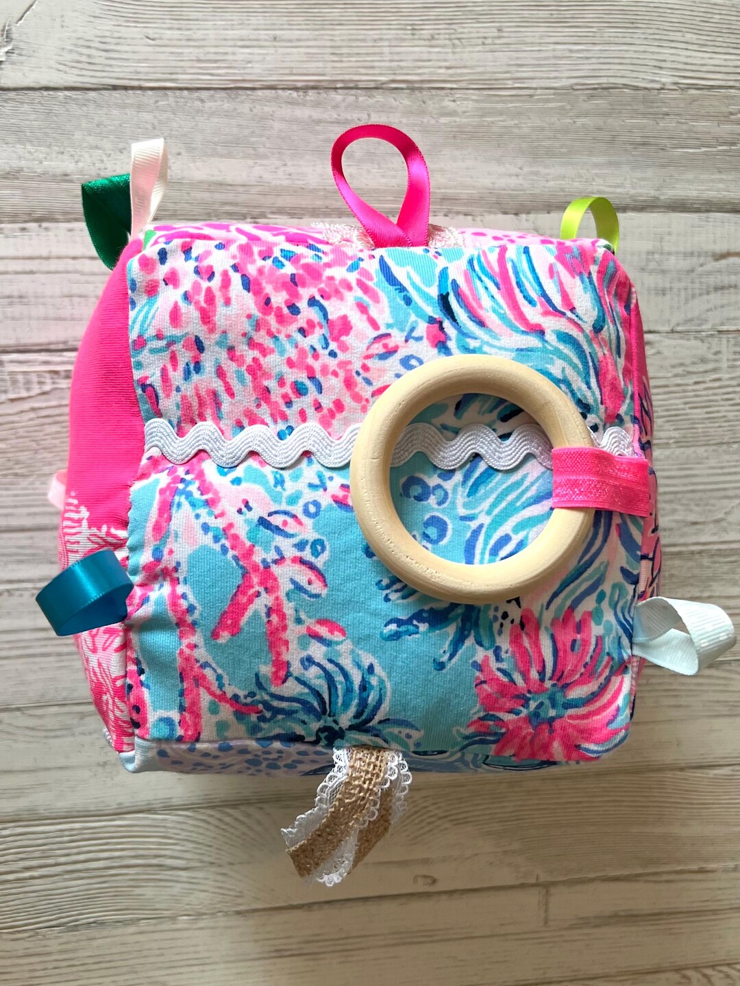 Preppy Baby Sensory Cube. Sensory Cube. Preppy Fabric. Baby Sensory - Etsy