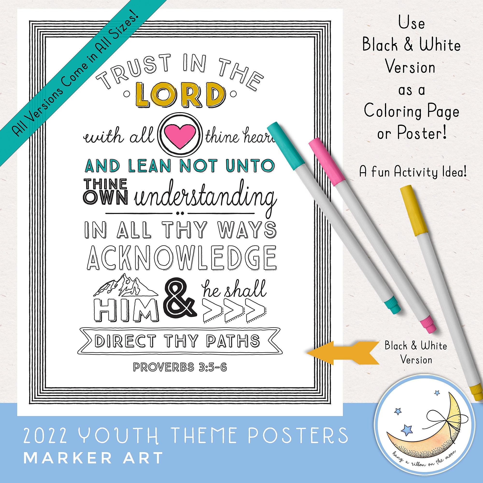 Trust in the Lord Posters for 2022 LDS Youth YW Theme Eight - Etsy