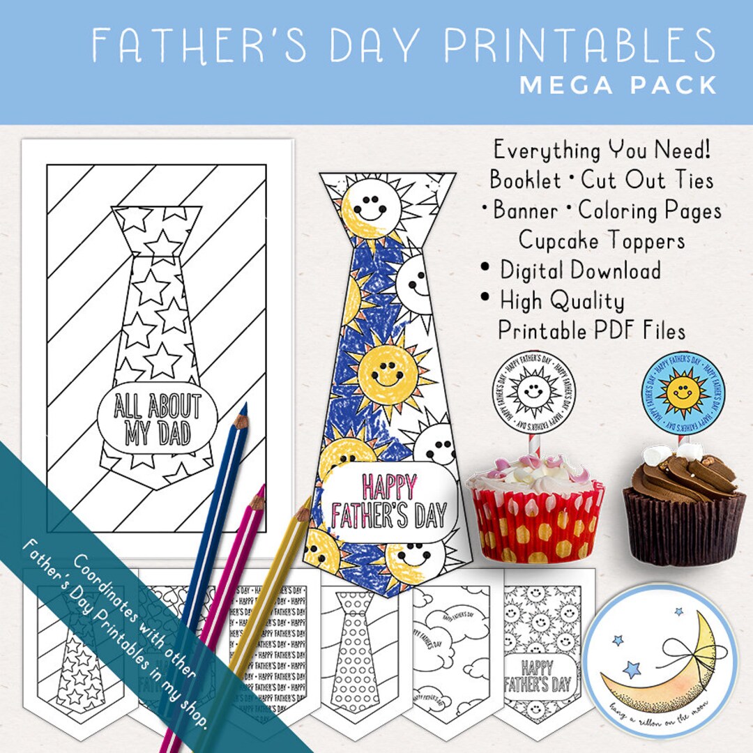 Father's Day Printable Mega Pack: Father's Day Craft, Use for School ...