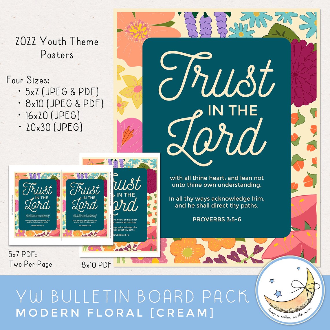 Trust in the Lord 2022 YW Bulletin Board Classroom Pack, LDS Youth ...