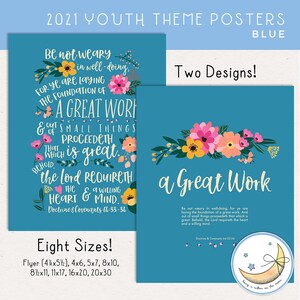2021 LDS Youth Theme A Great Work Posters: 4.25x5.5, 4x6, 5x7, 8x10, 8 ...