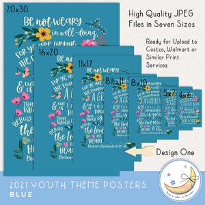 2021 LDS Youth Theme A Great Work Posters: 4.25x5.5, 4x6, 5x7, 8x10, 8 ...