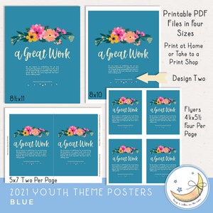 2021 LDS Youth Theme A Great Work Posters: 4.25x5.5, 4x6, 5x7, 8x10, 8 ...