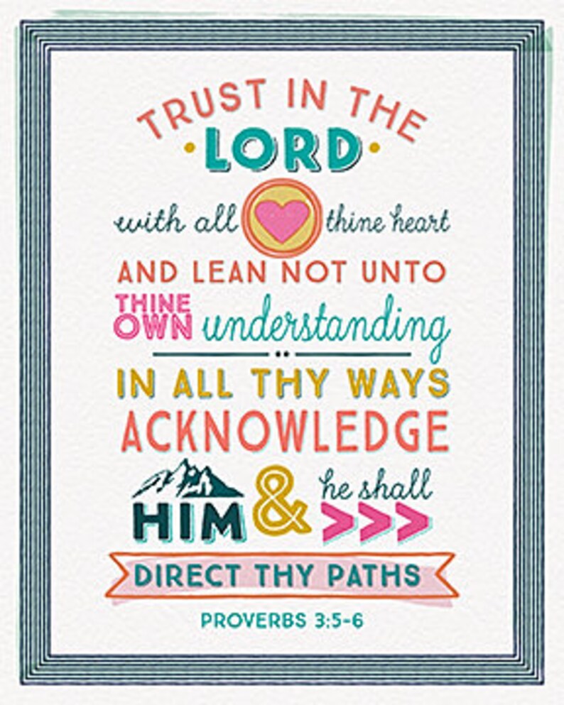 Trust in the Lord Posters for 2022 LDS Youth YW Theme Eight | Etsy