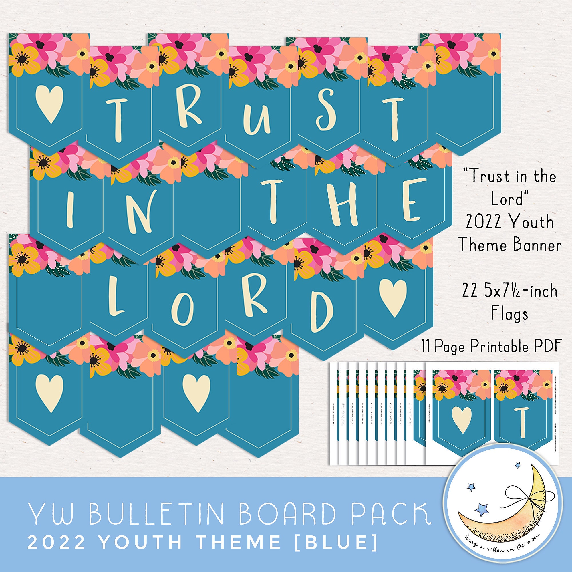 2022 Trust in the Lord Bulletin Board Pack, LDS Young Women Youth Theme ...