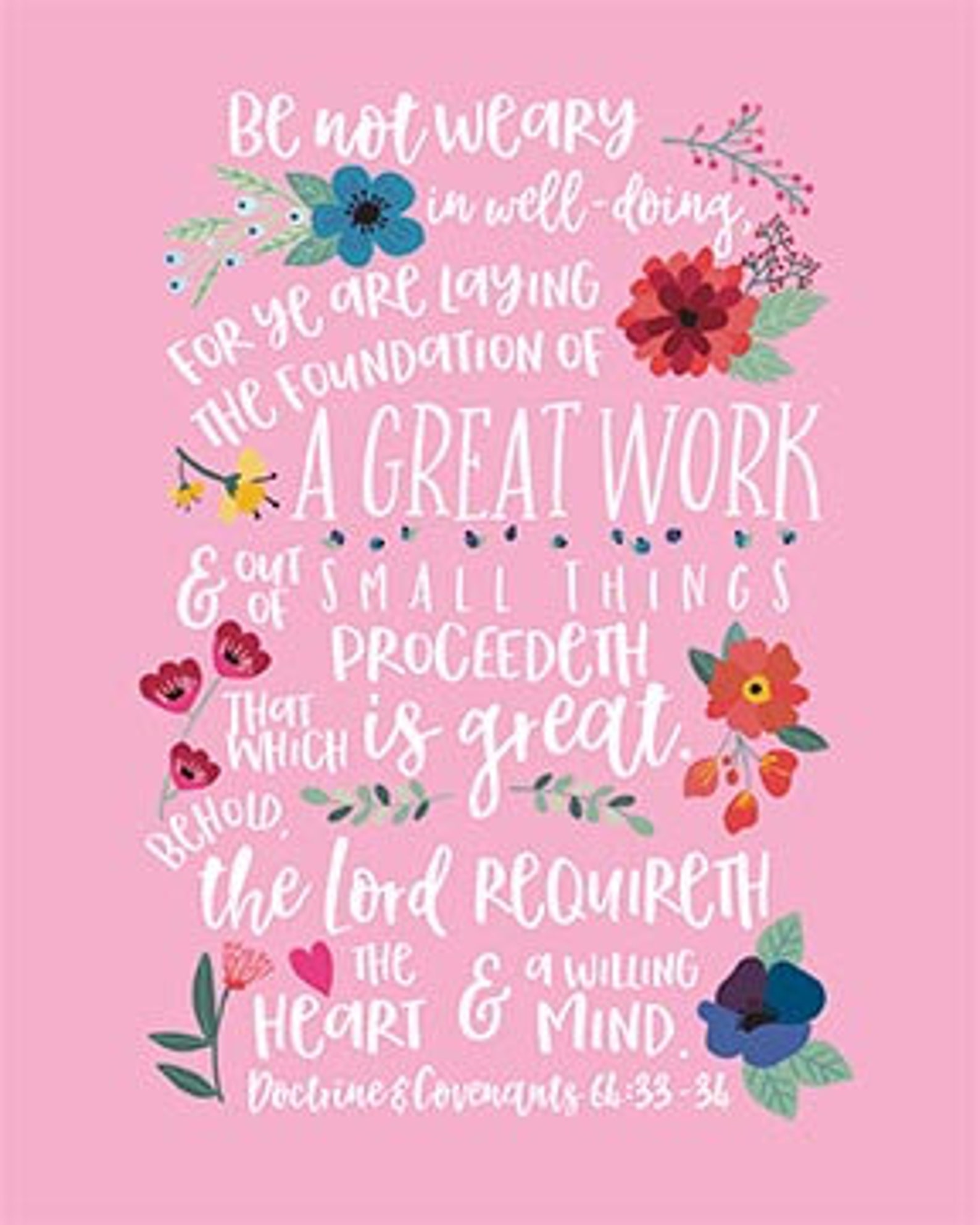 2021 LDS Youth Theme A Great Work Posters: Four Colors, Eight Printable ...