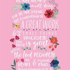 2021 LDS Youth Theme A Great Work Posters: Four Colors, Eight Printable ...