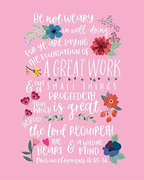 2021 LDS Youth Theme A Great Work Posters: Four Colors, Eight Printable ...