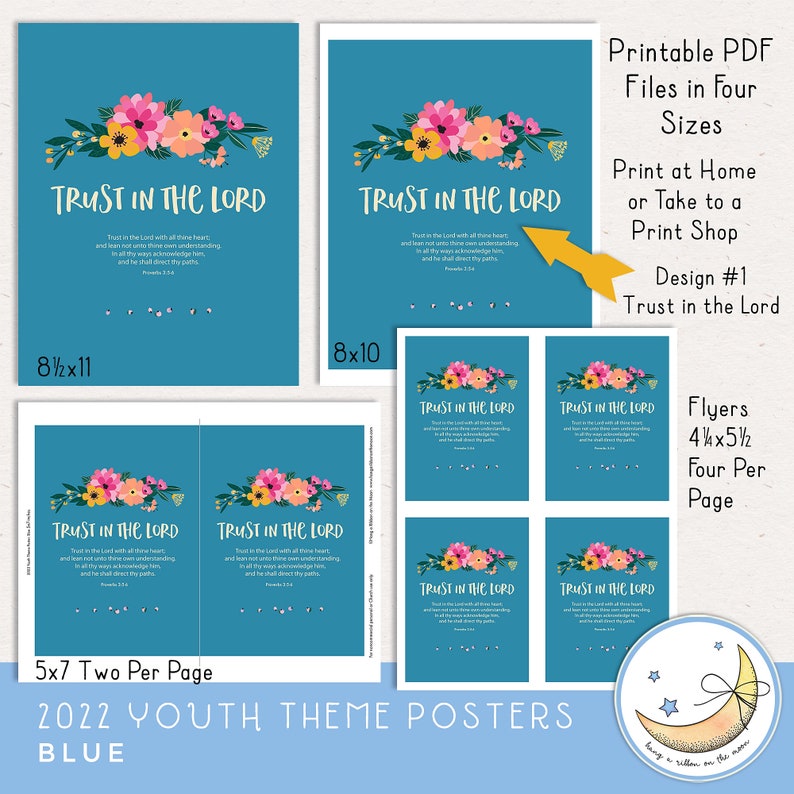 2022 LDS Young Women Youth Theme Trust in the Lord Posters: 8 - Etsy