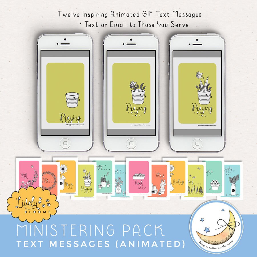 Ministering Pack 12 Uplifting Messages Animated & Image Texts Note ...