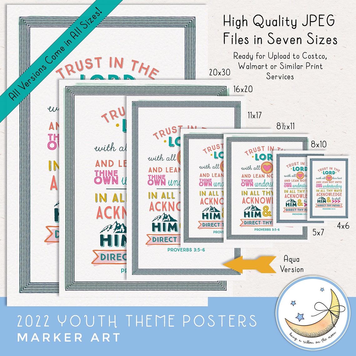 Trust in the Lord Posters for 2022 LDS Youth YW Theme Eight | Etsy