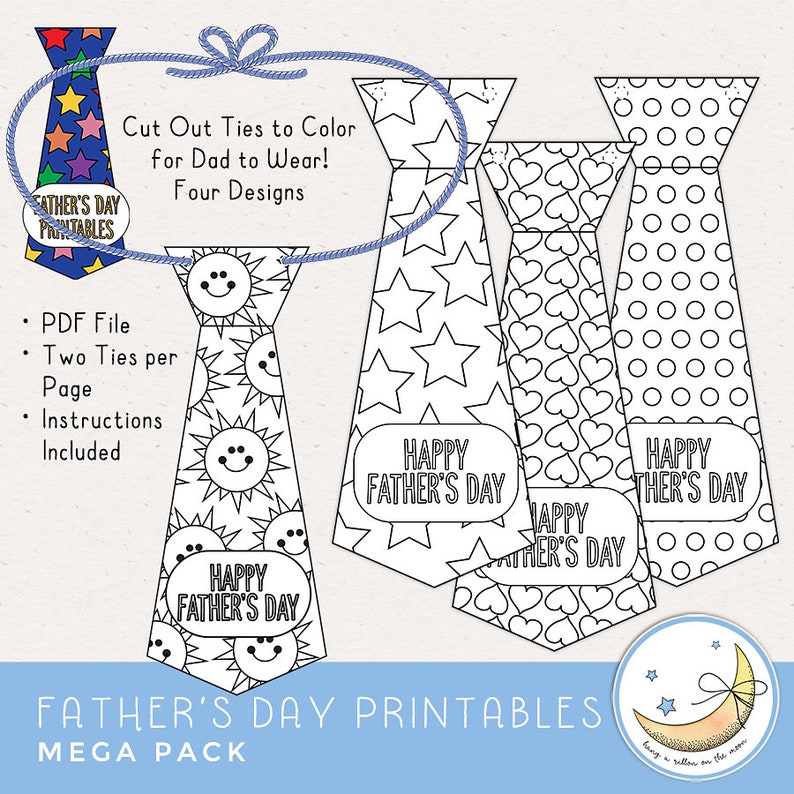 Father's Day Printable Mega Pack: Father's Day Craft, Use for School ...