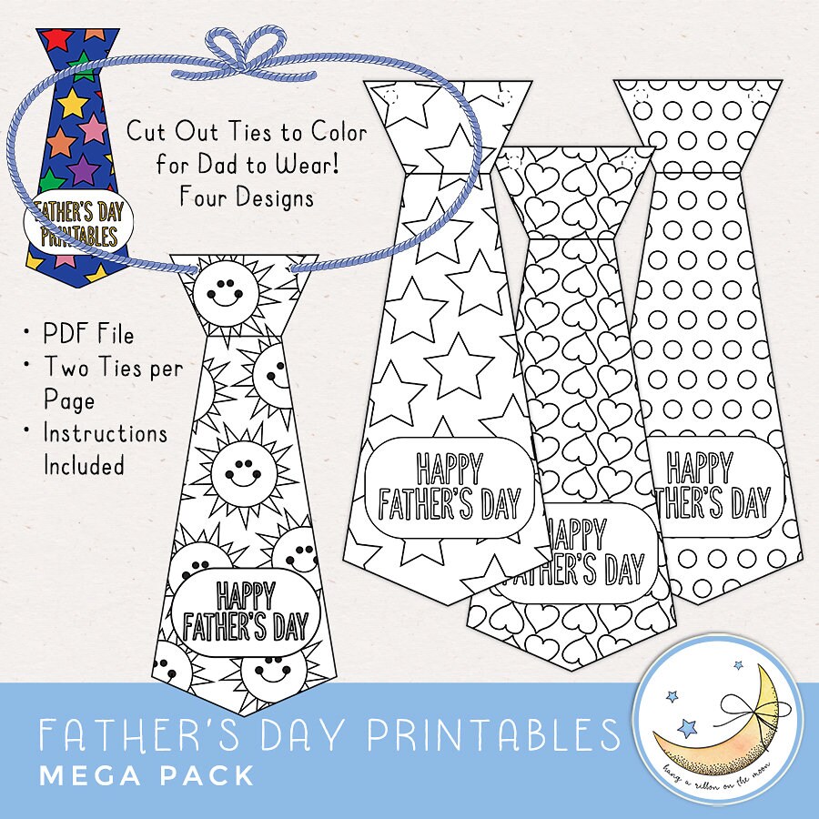 Father's Day Printable Mega Pack: Father's Day Craft, Use for School ...