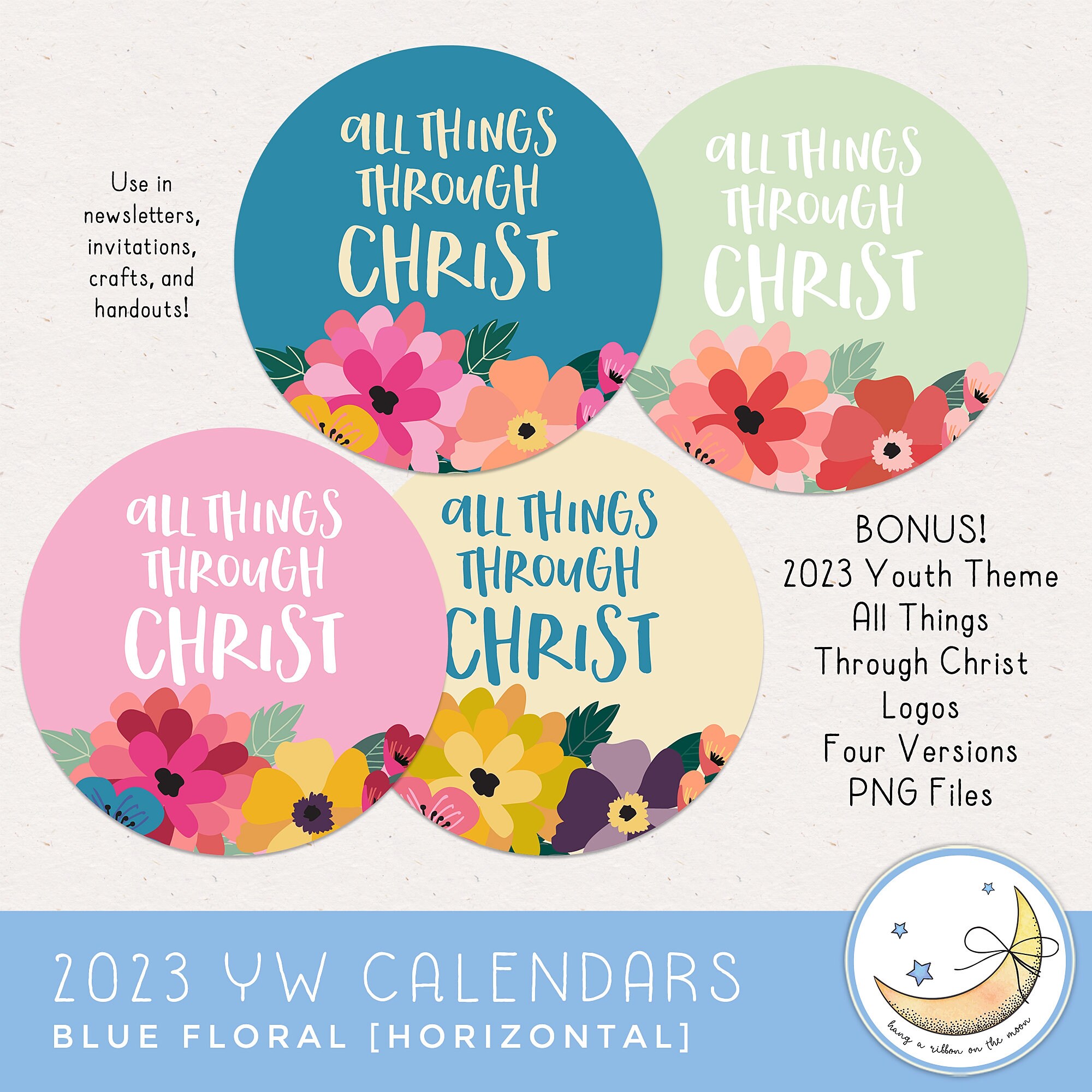 LDS Young Women 2023 Calendar Pack, Editable PDF, PDF for Digital ...