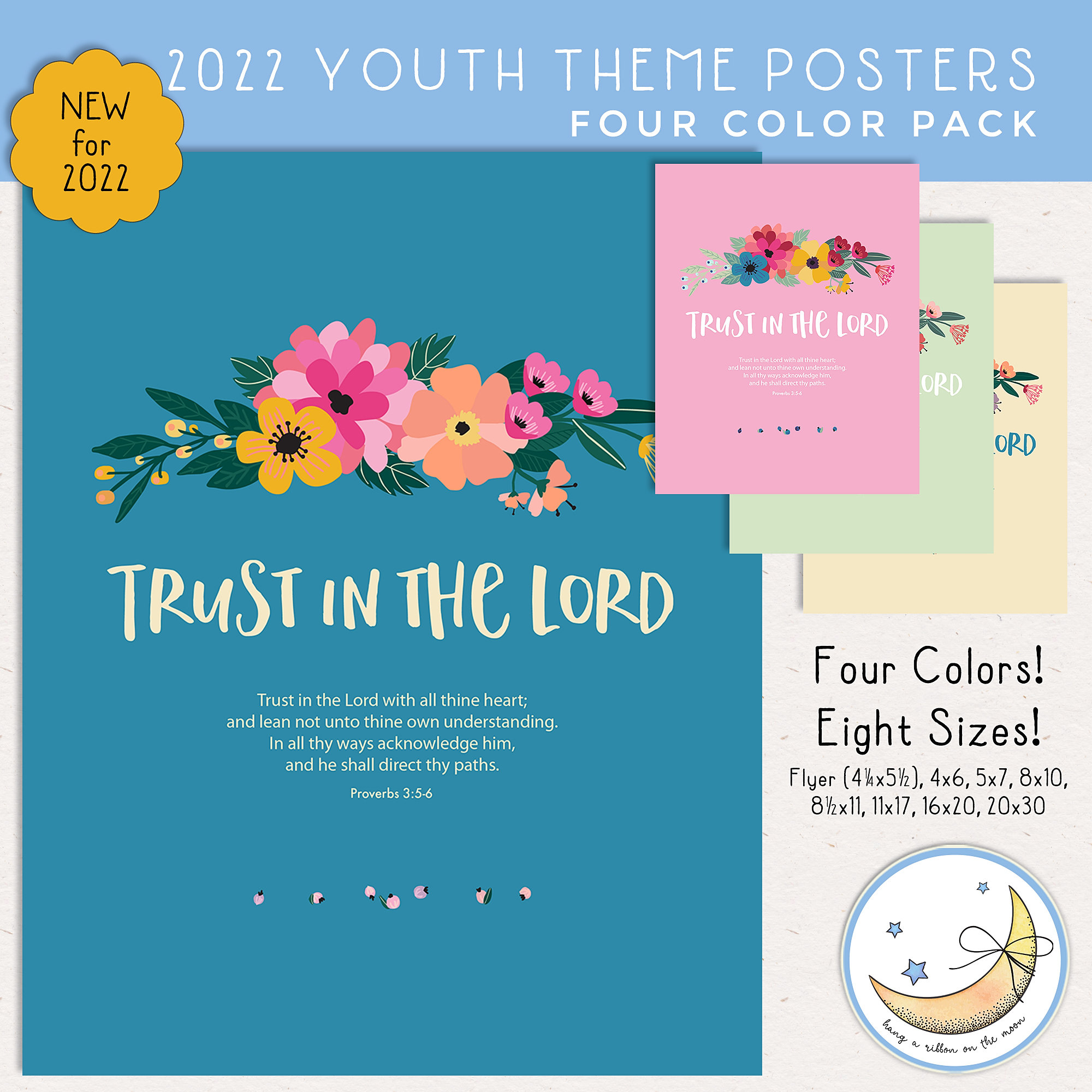 2022 Trust in the Lord LDS Youth Theme Posters: Four Colors, Eight ...