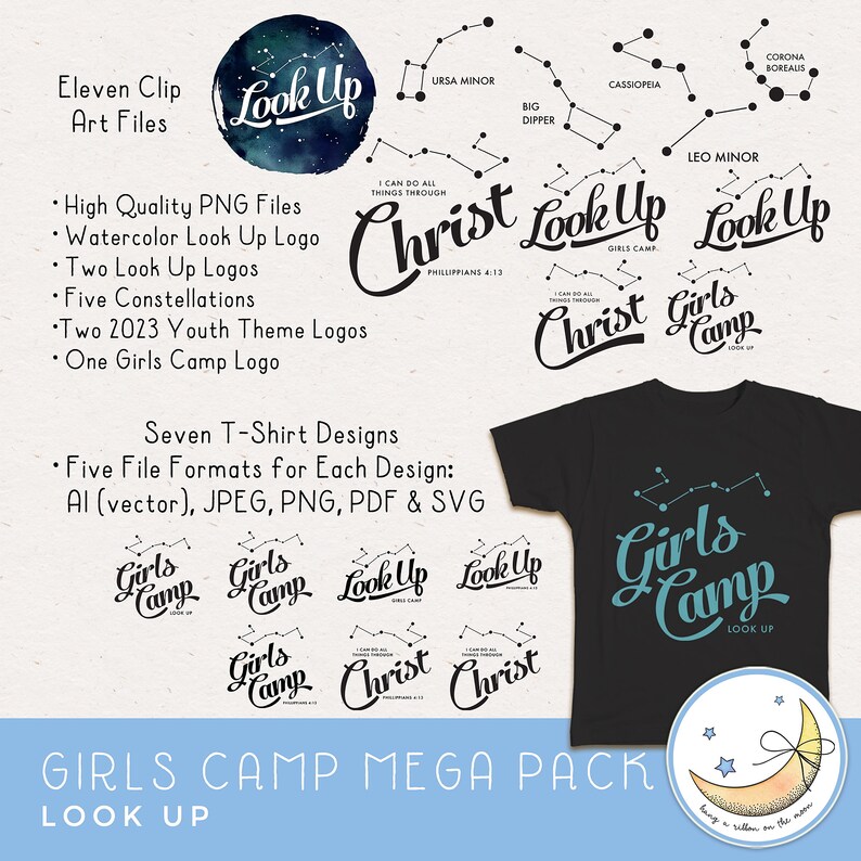 LDS Girls Camp Mega Pack Look Up Posters Tags Journals T - Etsy